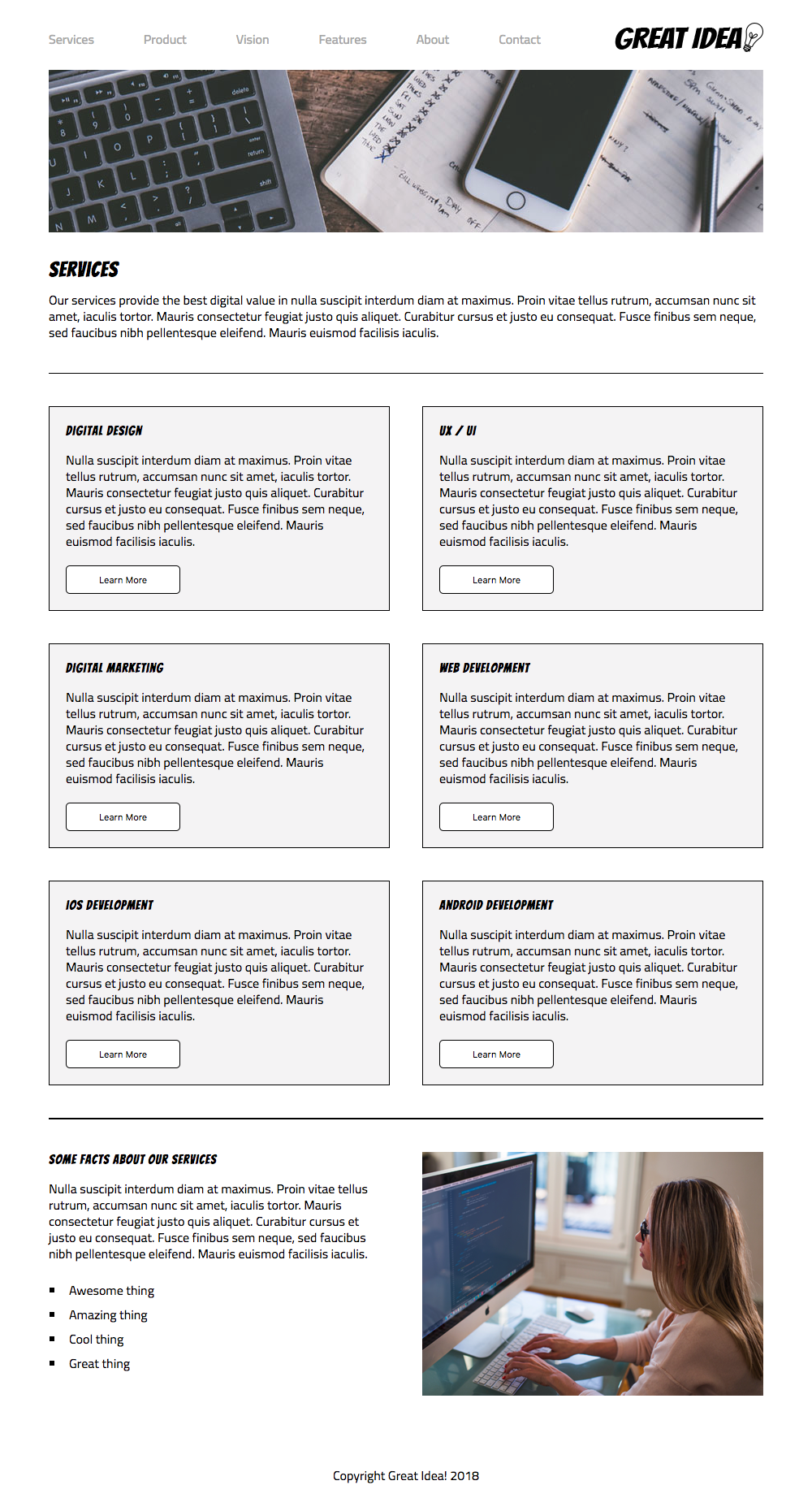 User Interface Project II: Great Idea Web Page With Flexbox | UI-III ...